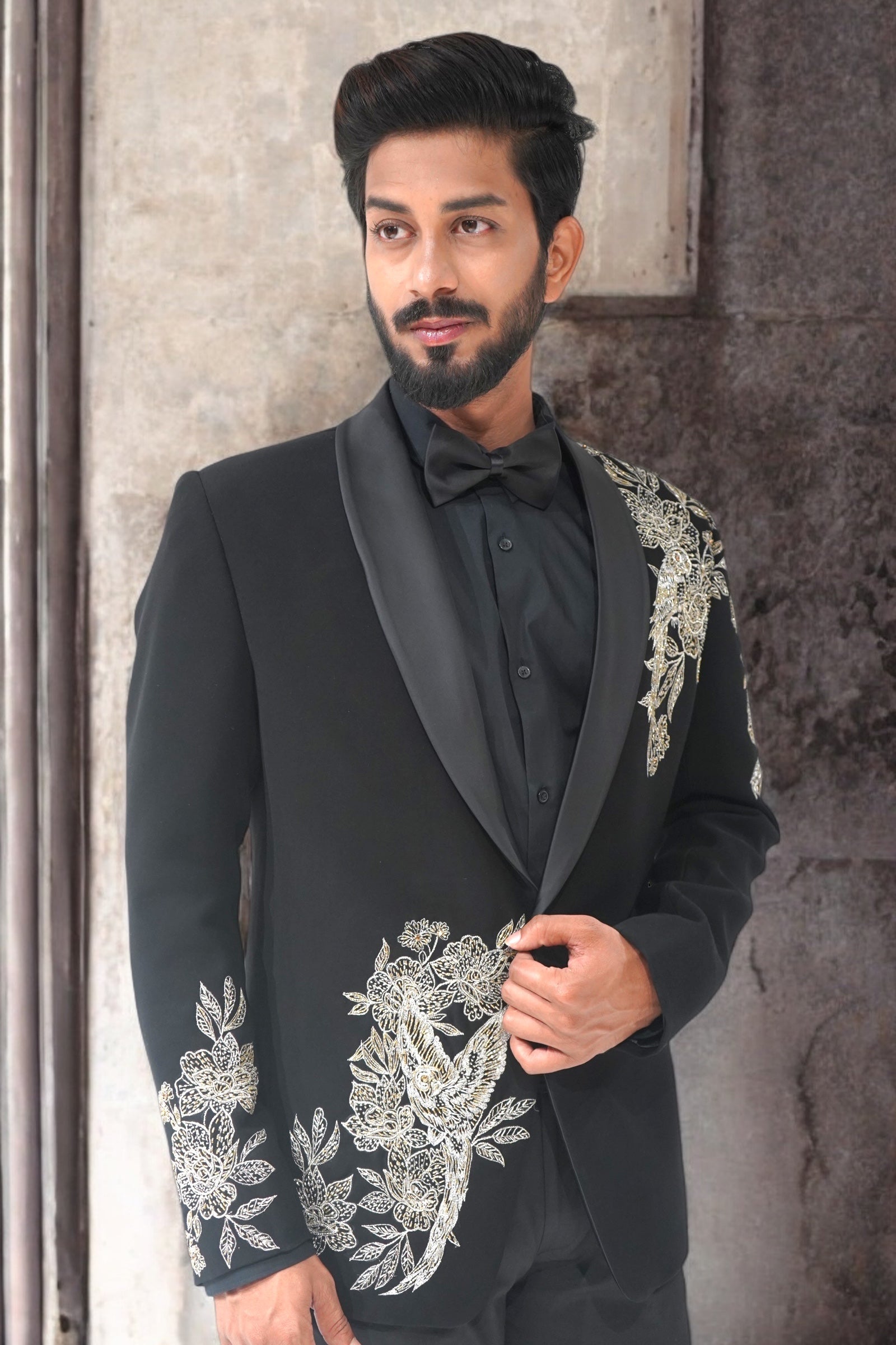 Black Italian Wool Creep Tuxedo – GROOM2B